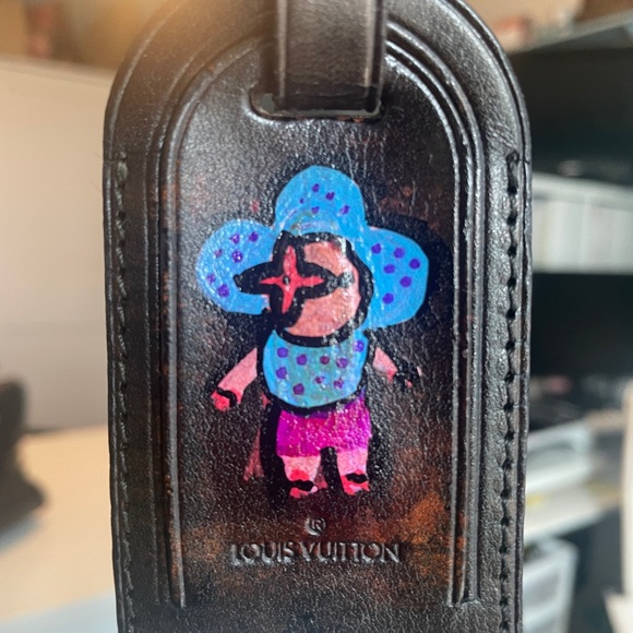 Louis Vuitton | Bags | Authentic Louis Vuitton Luggage Tag Black ...